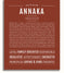 Annaka | Name Art Print – Name Stories