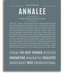 Annalee | Name Art Print – Name Stories