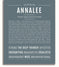 Annalee Personalized Name Meaning Art Prints – Name Stories