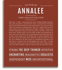 Annalee | Name Art Print – Name Stories
