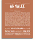 Annalee | Name Art Print – Name Stories