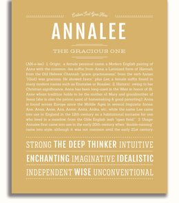 Annalee | Name Art Print – Name Stories