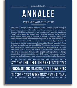 Annalee | Name Art Print – Name Stories
