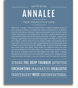 Annalee | Name Art Print – Name Stories