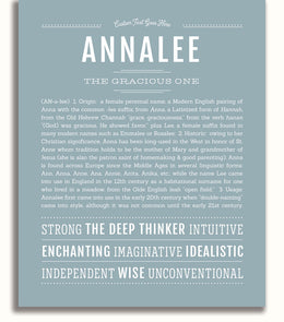 Annalee | Name Art Print – Name Stories