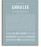 Annalee | Name Art Print – Name Stories