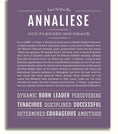 Annaliese | Name Art Print – Name Stories