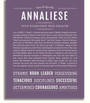 Annaliese | Name Art Print – Name Stories