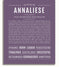 Annaliese | Name Art Print – Name Stories