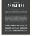 Annaliese | Name Art Print – Name Stories