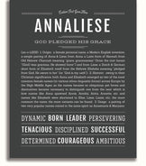 Annaliese | Name Art Print – Name Stories