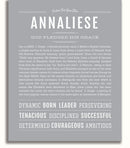 Annaliese | Name Art Print – Name Stories