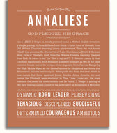 Annaliese | Name Art Print – Name Stories