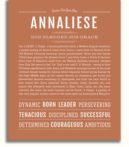 Annaliese | Name Art Print – Name Stories