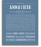 Annaliese | Name Art Print – Name Stories