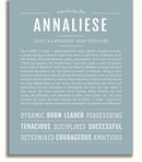 Annaliese | Name Art Print – Name Stories