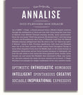 Annalise | Name Art Print – Name Stories