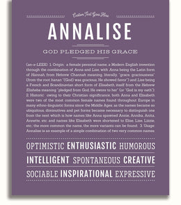 Annalise | Name Art Print – Name Stories