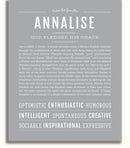 Annalise | Name Art Print – Name Stories