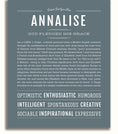 Annalise | Name Art Print – Name Stories