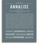 Annalise | Name Art Print – Name Stories