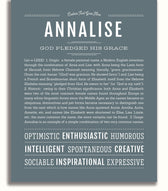Annalise | Name Art Print – Name Stories