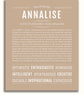Annalise | Name Art Print – Name Stories