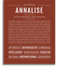 Annalise | Name Art Print – Name Stories