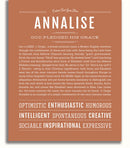 Annalise | Name Art Print – Name Stories