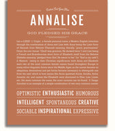 Annalise | Name Art Print – Name Stories