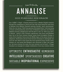 Annalise | Name Art Print – Name Stories