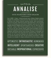 Annalise | Name Art Print – Name Stories