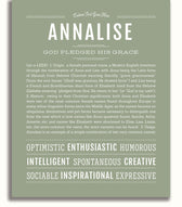 Annalise | Name Art Print – Name Stories