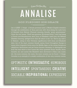 Annalise | Name Art Print – Name Stories