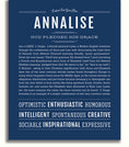 Annalise | Name Art Print – Name Stories