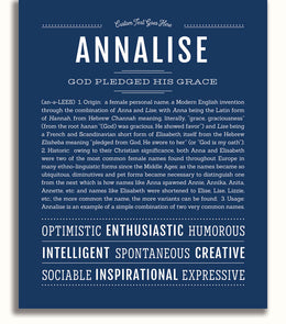 Annalise | Name Art Print – Name Stories