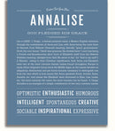 Annalise | Name Art Print – Name Stories