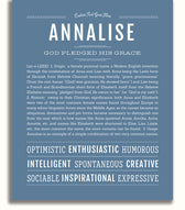 Annalise | Name Art Print – Name Stories