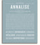 Annalise | Name Art Print – Name Stories