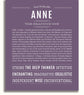 Anne Personalized Name Meaning Art Prints – Name Stories