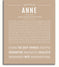 Anne | Name Art Print – Name Stories