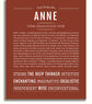 Anne | Name Art Print – Name Stories