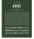 Anne | Name Art Print – Name Stories
