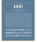 Anne | Name Art Print – Name Stories