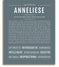 Anneliese Personalized Name Meaning Art Prints – Name Stories