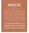 Annelise | Name Art Print – Name Stories