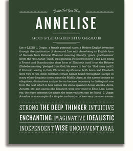 Annelise | Name Art Print – Name Stories