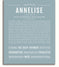 Annelise Personalized Name Meaning Art Prints – Name Stories