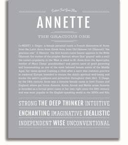 Annette | Name Art Print – Name Stories