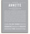 Annette Personalized Name Meaning Art Prints – Name Stories